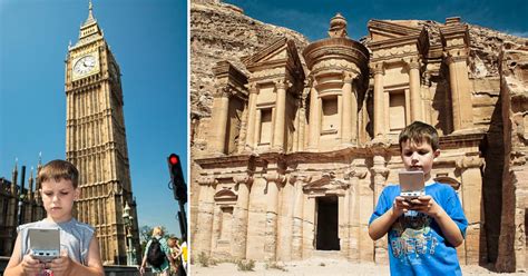 Clever Dad Photographs His Son Playing On His Game Boy At Iconic