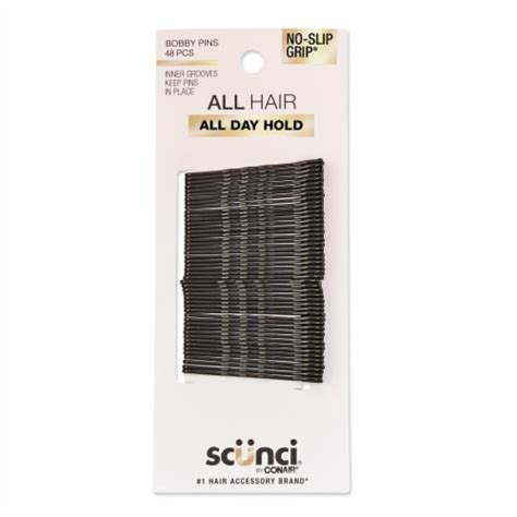 Scunci® No Slip Grip® Bobby Pins Black 48 Ct Kroger