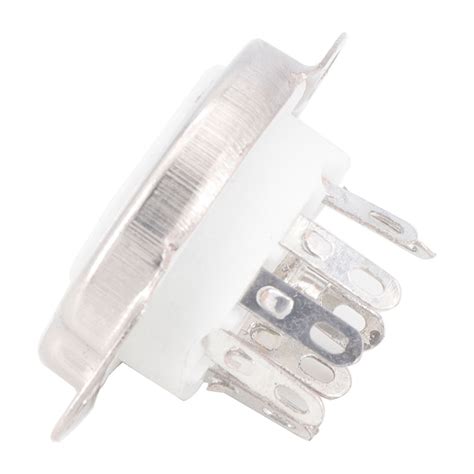 10pcs Ceramic B9a Silverplated 9pin Vacuum Tube Socket Panel Chassis