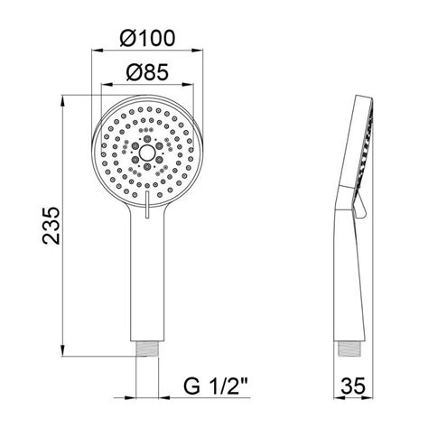 ᐉ Лійка для ручного душу Q tap Rucni A100O5PCW 13417 Краща ціна в
