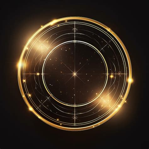 Premium Photo A Gold Circle Illustration