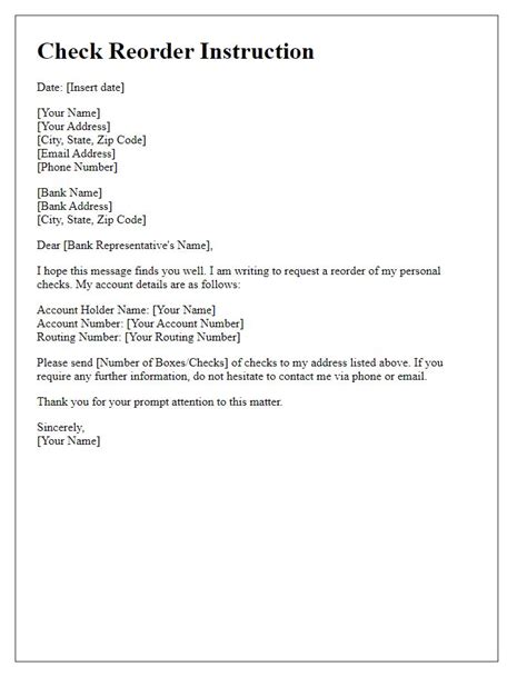 Letter Template For Personal Check Reorder Free Samples In Pdf Letterin