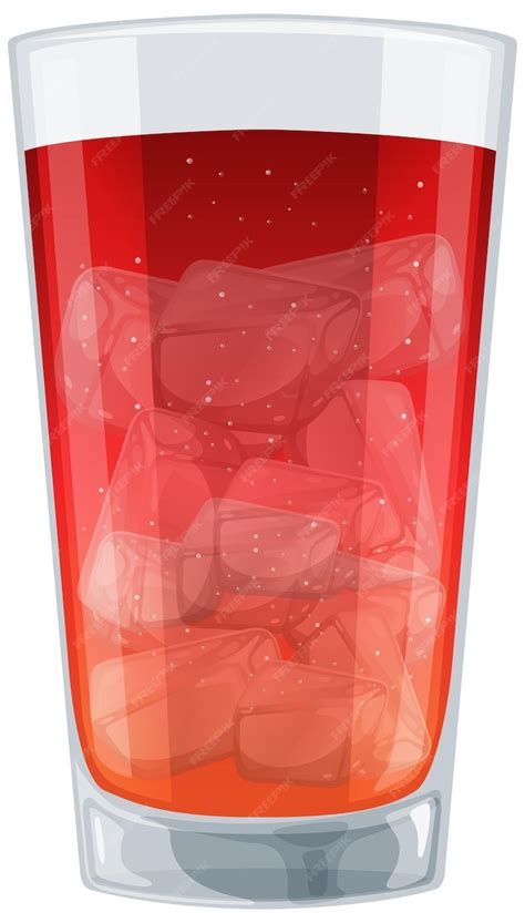 Premium Vector Refreshing Soda Drink With Ice Cubes