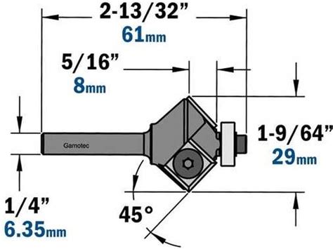 Cmt Schuine Kantenfrees Hwm Frees Snijgereedschappen Profielfrees 1 Stuk S Bol