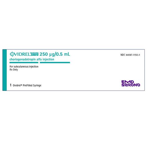 Ovidrel Injection Prefilled Syringe 250 Mcg By Emd Serono
