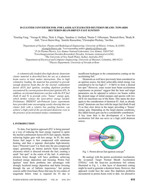 Pdf D Beam Driven Inertial Confinement Fusion Propulsion