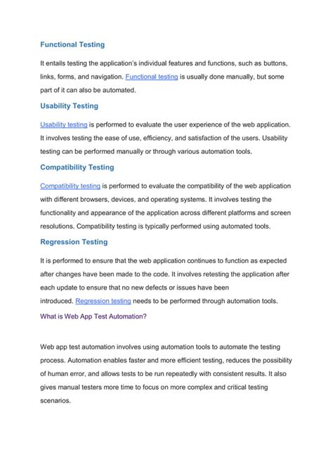 Web Application Testing The Basics Of Web App Test Automationpdf