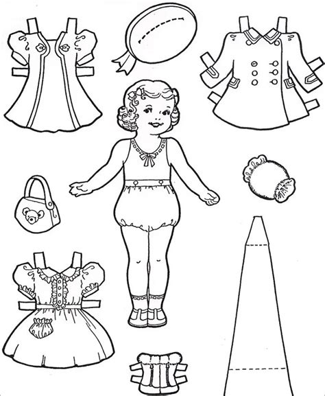 Paper Doll Printable Template Printable Calendars At A Glance