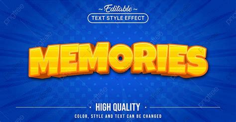 Editable Text Style Effect Memories Text Style Theme Poster Template
