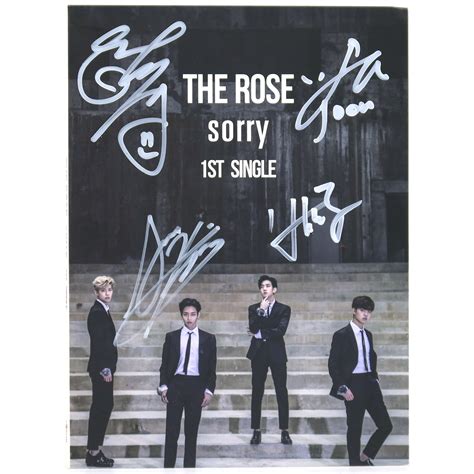 The Rose Sorry Signed Autographed Cd Single Album Promo K Pop K Rock Korea Disco