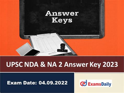 Upsc Nda And Na 2 Answer Key 2023 Pdf Out Download Subject Wise For