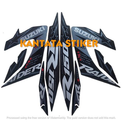Jual STIKER STRIPING LIS LES BODY MOTOR SUZUKI RAIDER R150 2014 FULL