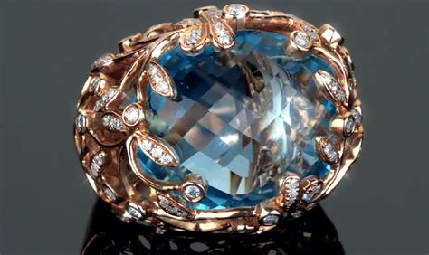 Blue Stone Dimond Ring