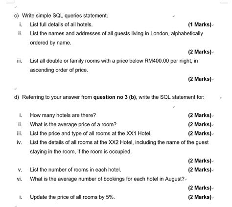 solved t c write simple sql queries statement i list full