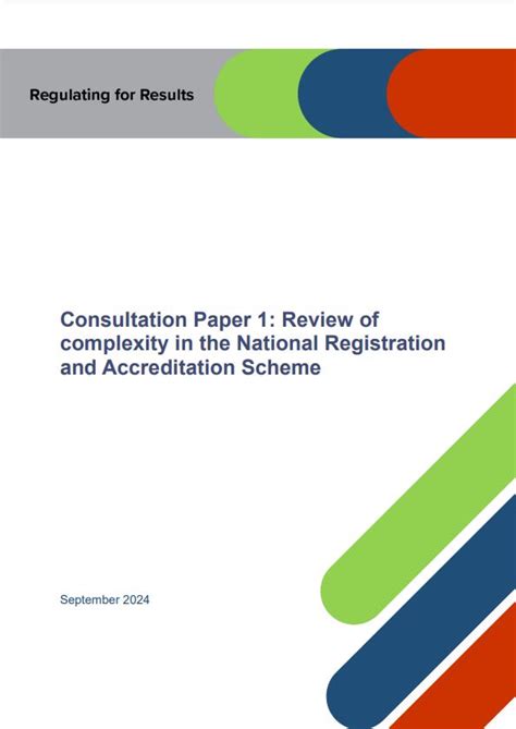 Consultation Paper 1 Review Of Complexity In The National Registration