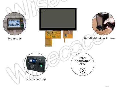 Wisecoco 5 Inch Industrial Tft Lcd I2c Capacitive Display Panel Touch