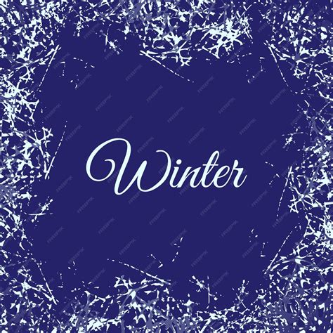 Premium Vector Stylized Ice Crystals Design Frame Abstract Texture