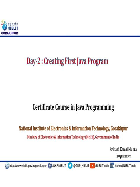 Certificate Course In Java Programming Certificate Course In Java