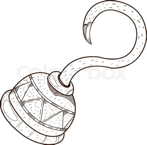 Pirate Hook Drawing Free Download On Clipartmag