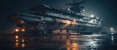 Realistic Post Apocalypse Landscape Illustration Abandoned Military