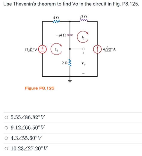 Solved Use Thevenin S Theorem To Find Vo In The Circuit In Chegg