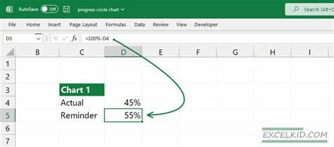 How To Create A Progress Circle Chart Excel Bootcamp