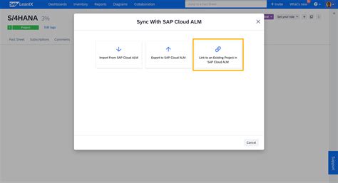 Synchronizing Projects Between SAP Cloud ALM And SAP LeanIX