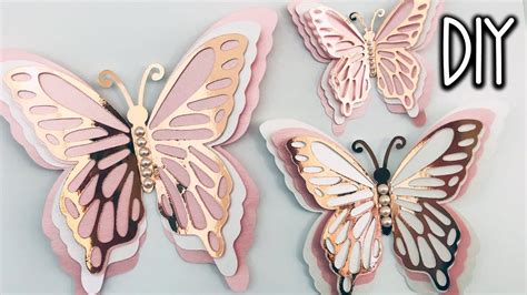3d Paper Butterfly Svg Cut File Paper Butterfly Wall Art How To