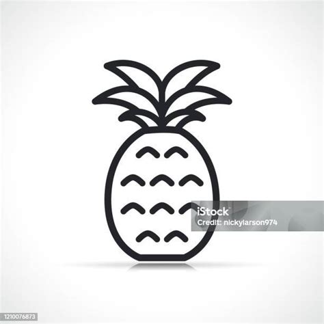 向量鳳梨線符號圖示向量圖形及更多圖示圖片 圖示 平面設計 插圖 Istock