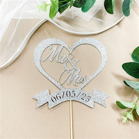 Heart Cake Topper Etsy