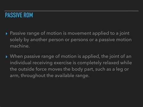 Range Of Motion Exercises PPT
