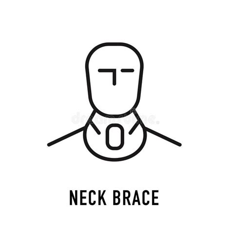 Neck Brace Line Icon Stock Vector Illustration Of Sign 158307734