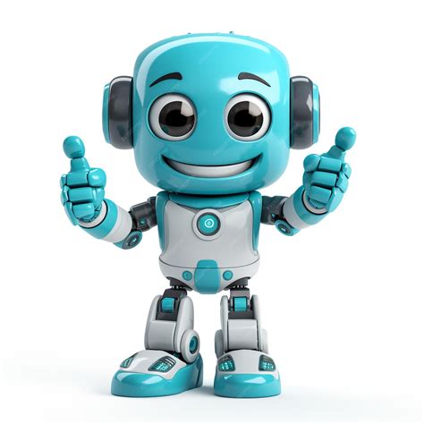 Premium Photo 3d Rendercute Robot With Smiling Face Waving Its Hand Chatbot Greets Isolated On