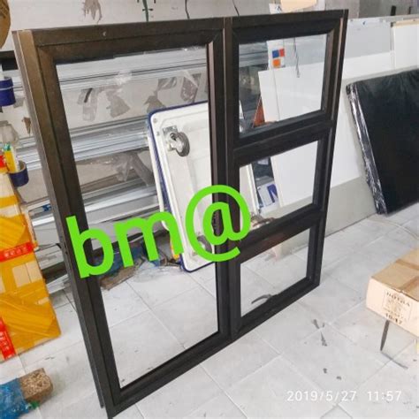 Jual Jendela Aluminium COKLAT X Casement Bovenli Murah Promo Jakarta Barat BM