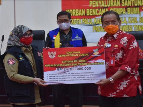Kemensos Beri Santunan Ke Ahli Waris Korban Tsunami Sulteng Tagar