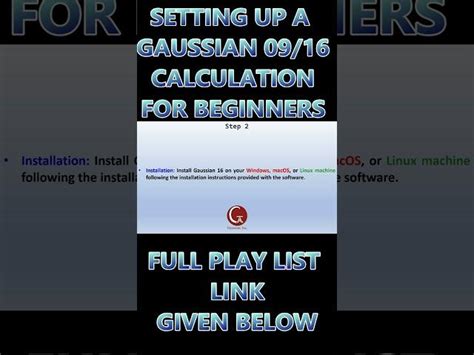 sambath baskaran on linkedin how to setting up a gaussian 09