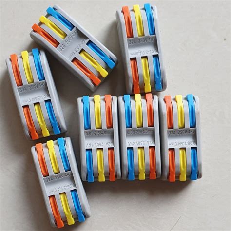 Jual Konektor Sambung Kabel Terminal Block Lever Cage Clamp Wire Connector P Penyambung Kabel