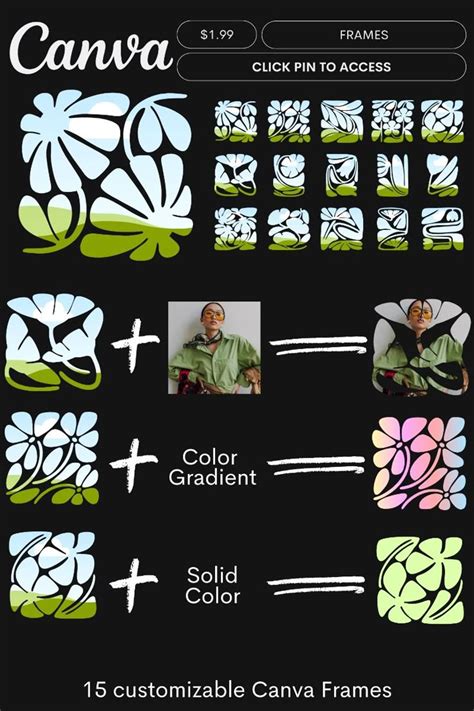 Cute Abstract Organic Floral Botanical Canva Frames Creative Studio S Ko Fi Shop In