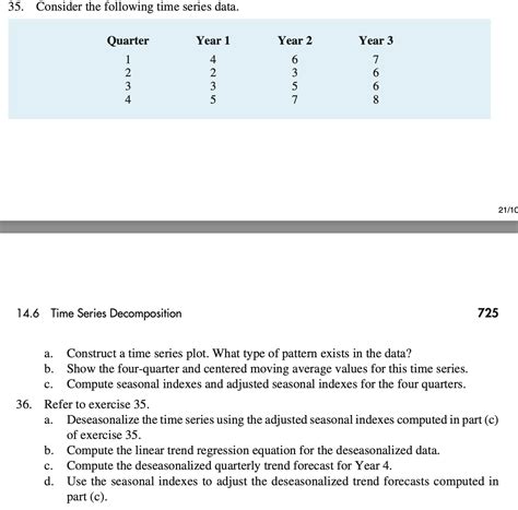 Solved Consider The Following Time Series Data Time Chegg Com