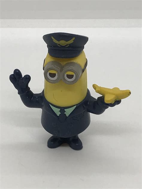 Pilot Minion Holding A Banana Airplane Mcdonalds Happy Meal Toy