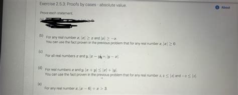 Solved Exercise 2 5 3 Proofs By Cases Absolute Value