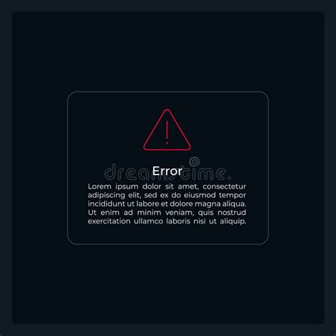 Error Warning Info Ui Element Template Stock Vector Illustration Of Infographic Design 264897444