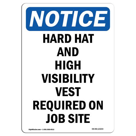 Signmission Hard Hat And High Visibility Vest Sign Wayfair