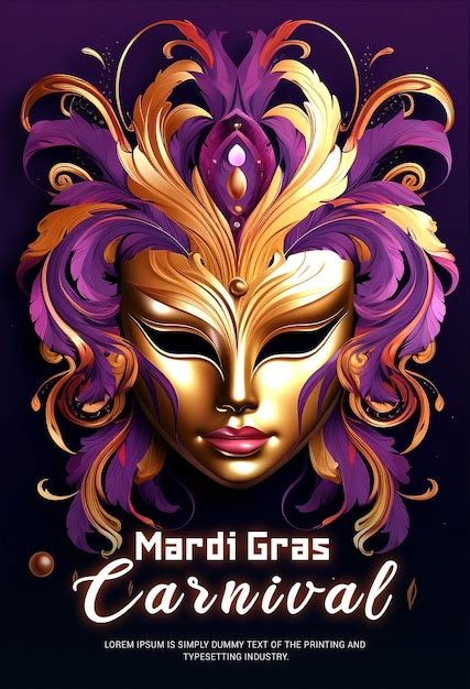 Premium Psd Mardi Gras Carnival Poster Template