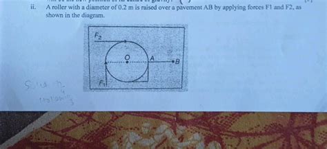 A Roller With A Diameter Of M Is Raised Studyx