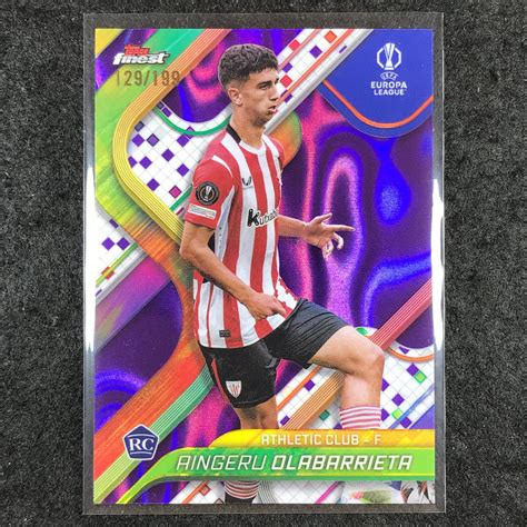 2024 25 Finest Uefa Club Comp Aingeru Olabarrieta Rookie Purple Lava
