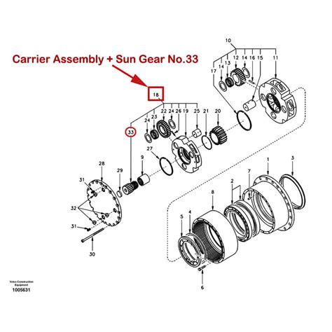 Planetary Assembly Sun Gear Sa7117 30270 Sa7117 30280