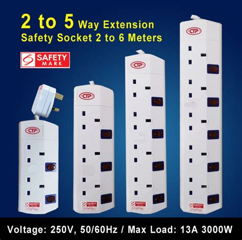 To Way Extension Socket With Safety Mark Meter Lazada Singapore