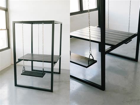 These Swing Tables Let You Swing While You Eat Or Have A Meeting