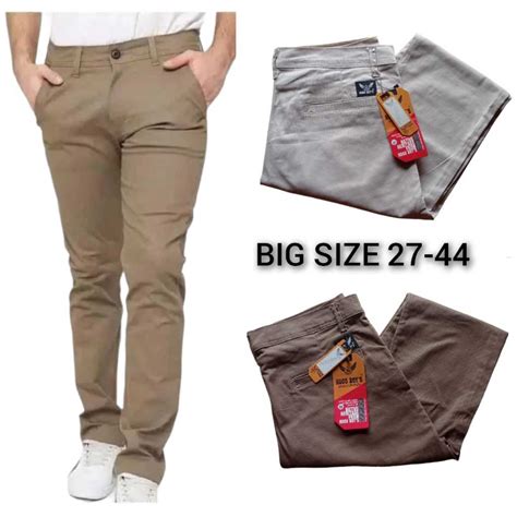 Jual Celana Chino Panjang Pria Jumbo Big Size Premium Strech Melar